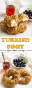 Simit Turkish Bagels Recipe - Munaty Cooking