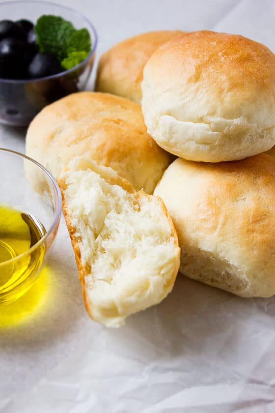 No Knead Dinner Rolls Egg Free