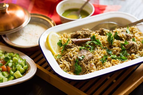 Saffron Rice with Beef or Lamb. Zafrani Pulao