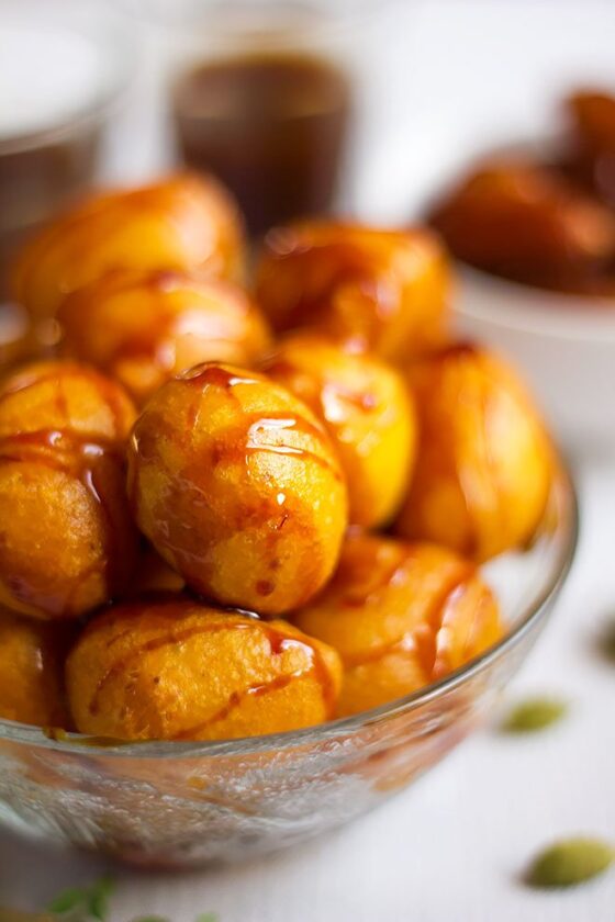 Luqaimat Recipe with Custard