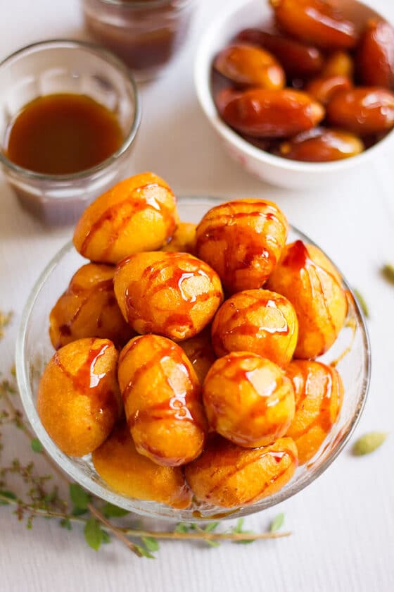 Luqaimat Recipe with Custard