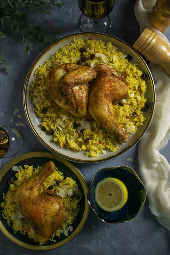 Yemeni Chicken Mandi - Arabian Style Baked Chicken Rice Meal - Munaty ...