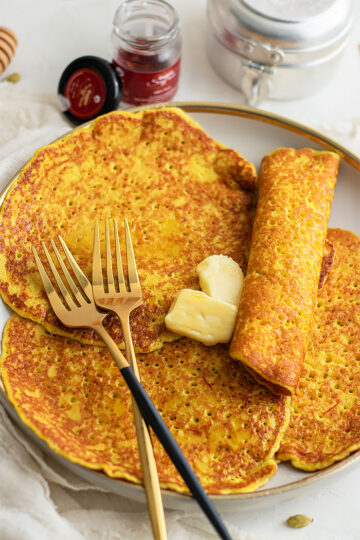 Authentic Chebab (Emirati Saffron and Cardamom Pancakes)