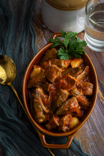 Bamya Okra Stew With Lamb