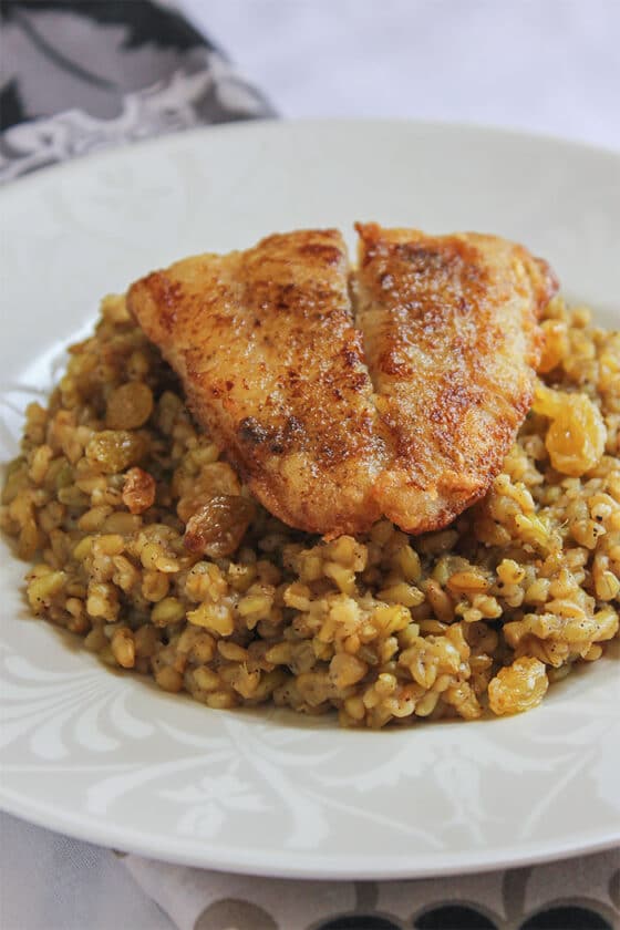 Easy Freekeh with Fish Recipe