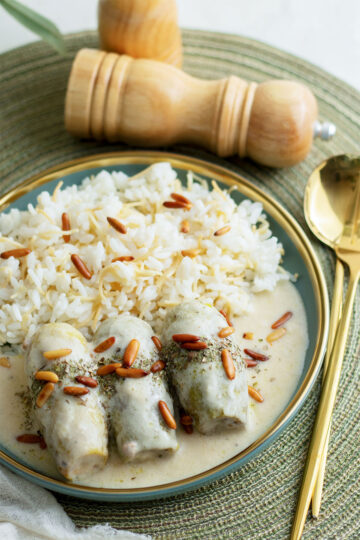 Kousa Bil Laban Recipe | Stuffed Zucchini in Yogurt Sauce