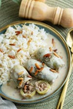 Kousa Bil Laban Recipe | Stuffed Zucchini in Yogurt Sauce